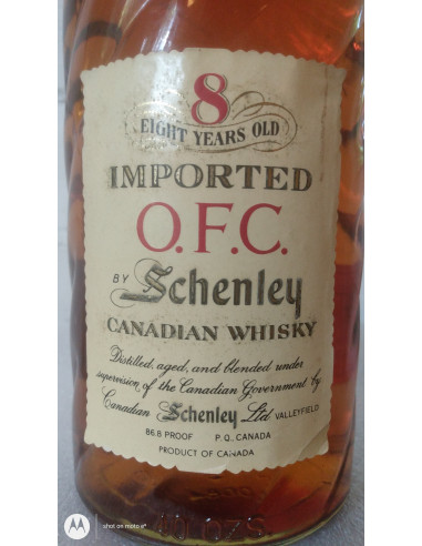 Schenley 8 Years Old O.F.C. Whisky from 1952 | cabinet7